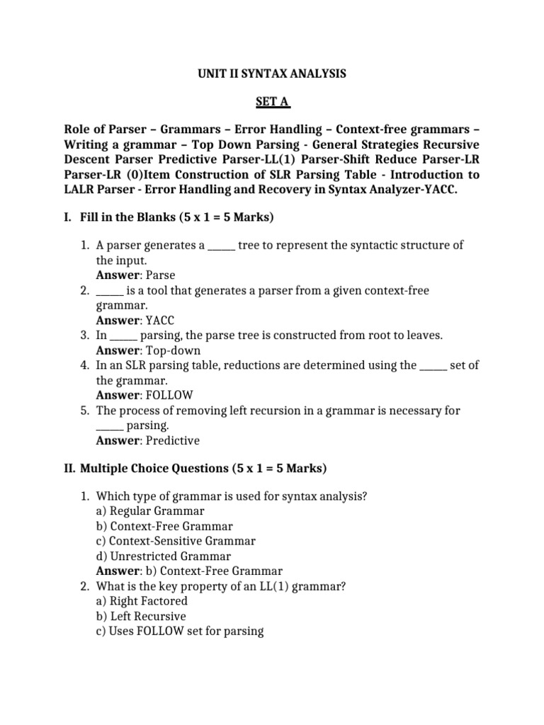 UNIT II | PDF | Parsing | Computer Programming UNIT II | PDF | Parsing | Computer Programming