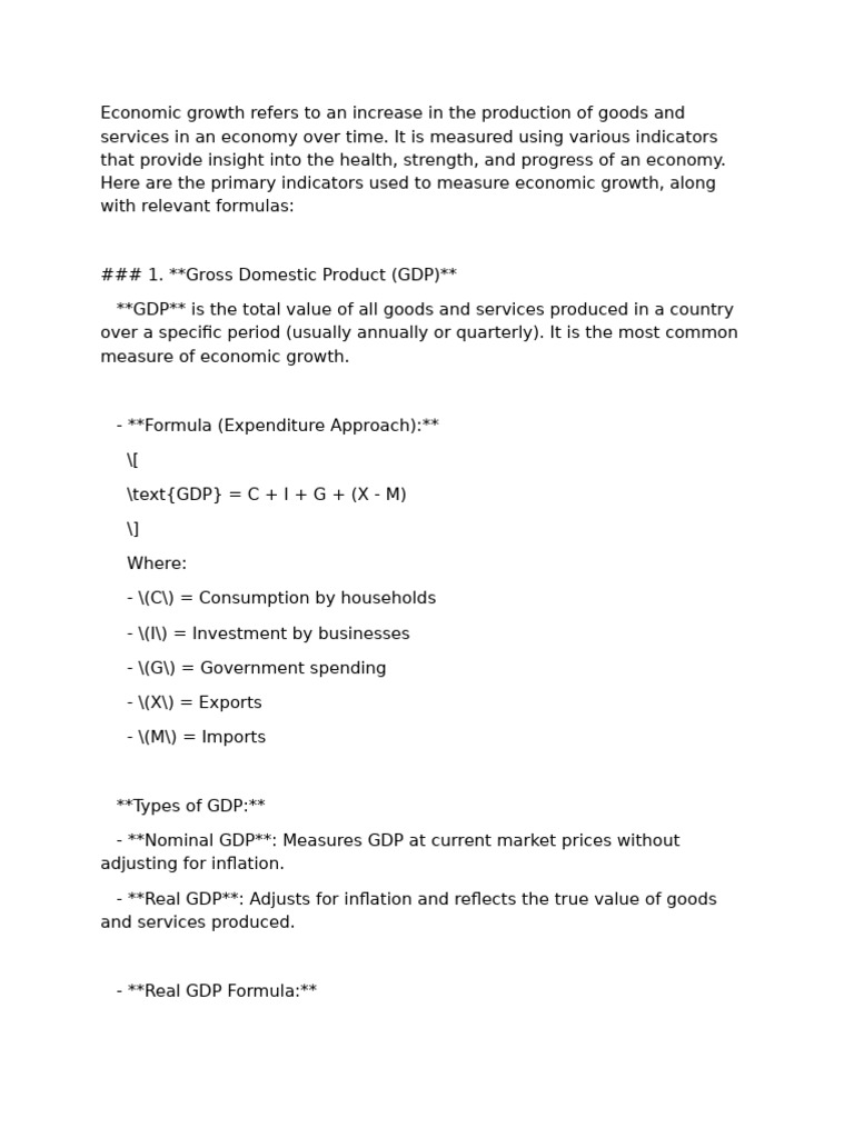 Formula | PDF | Gross Domestic Product | Economies
