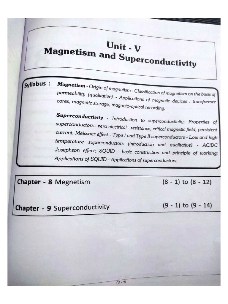 Unit 5(A) Physics | PDF