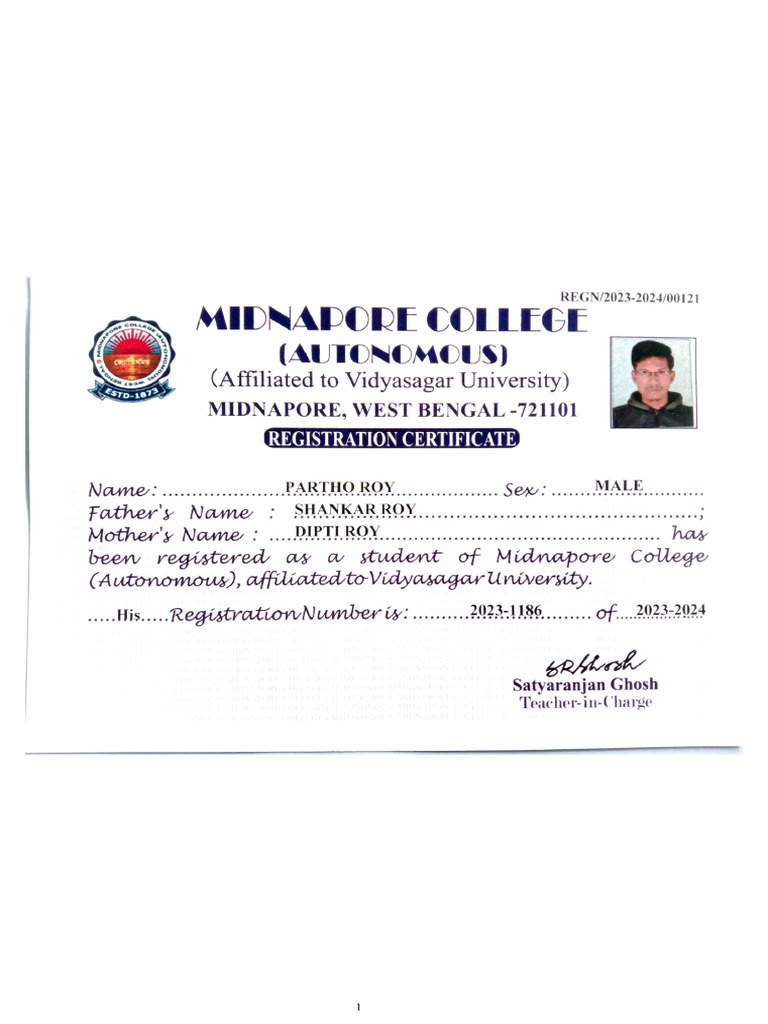 Registration BCA | PDF