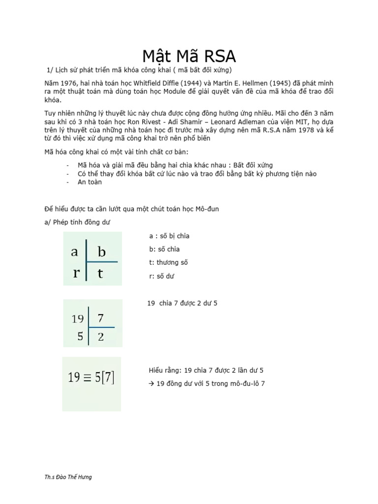 Mã Hóa RSA | PDF