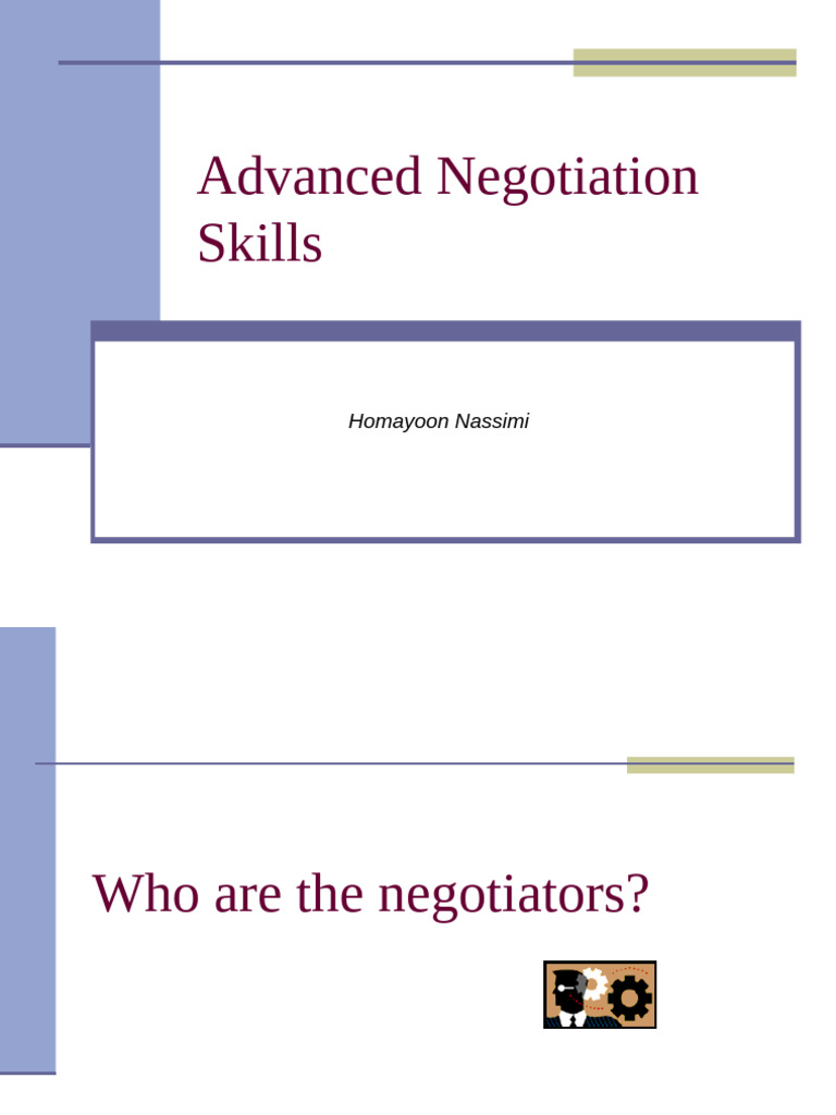 Advanced Negotiation Skills | PDF | Negotiation | Persuasion