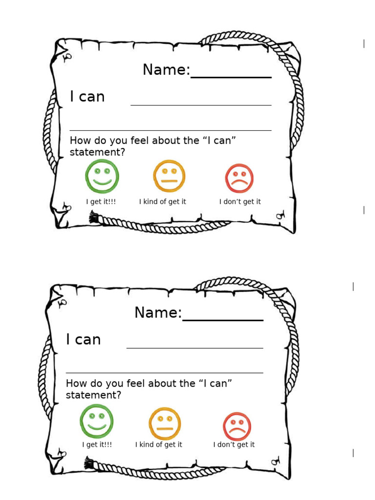 "Understanding the 'I Can' Statement" | PDF