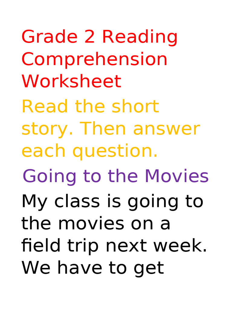 Comprehension Class 08. 06. 20 | PDF