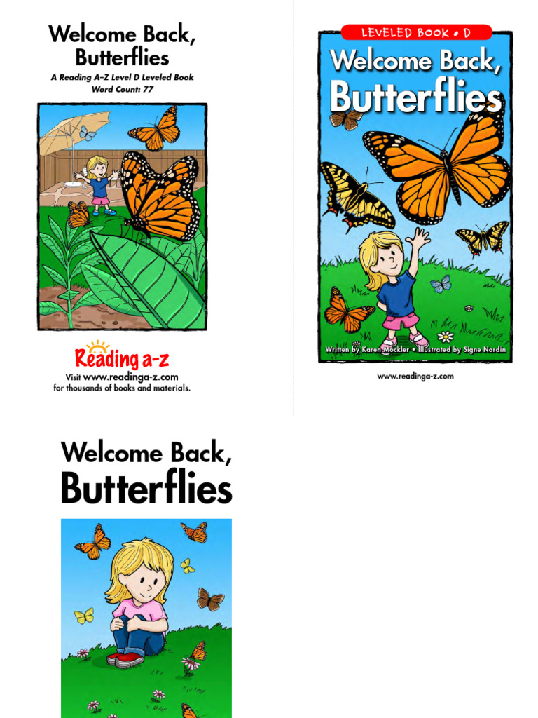 RAZ-D 008 Welcome Back, Butterflies | PDF | Butterfly | Language Families