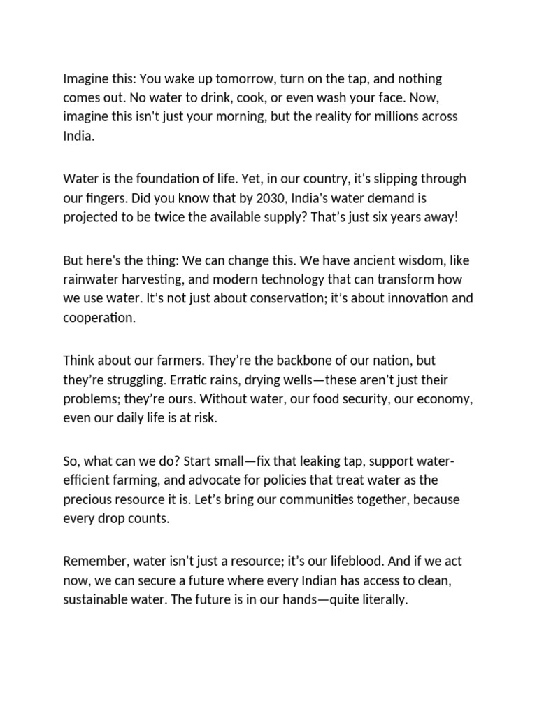 TED Talk_Water Saving | PDF