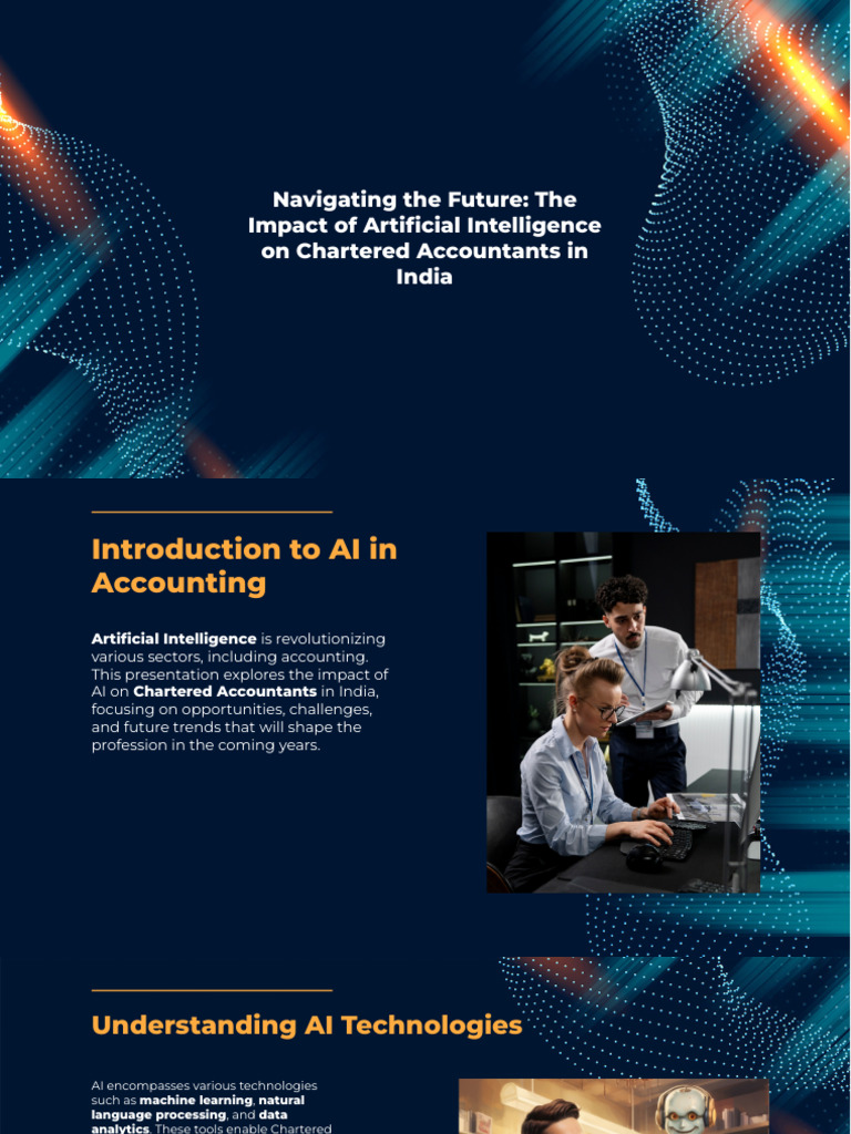 Slidesgo Navigating The Future The Impact of Artificial Intelligence On Chartered Accountants in ...