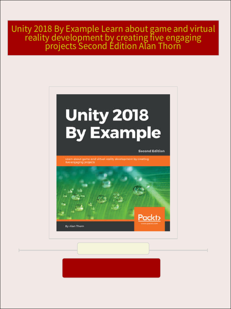 Unity 2018 By Example Learn About Game And Virtual Reality Development