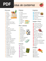 Lista Completa de Compras de Supermercado | PDF | Milho | Ingredientes ...