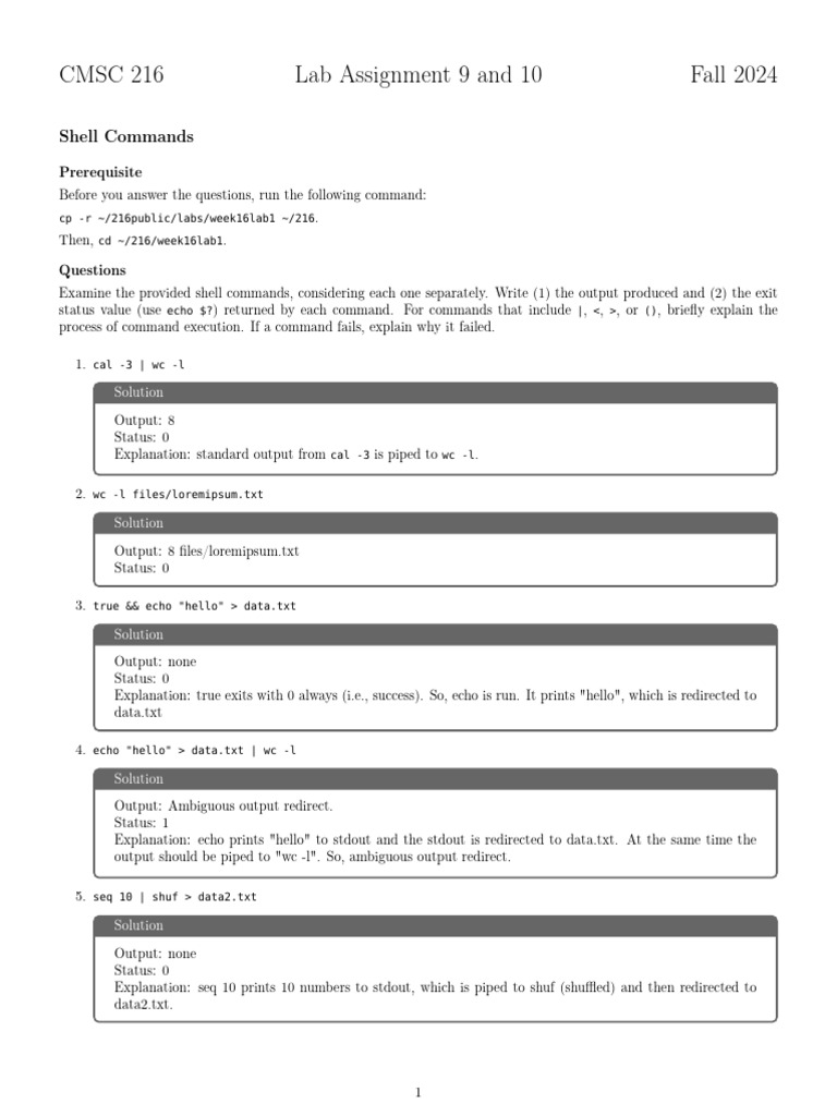 lab_assignment_9_10_sols | PDF | Unix Software | Operating System Technology
