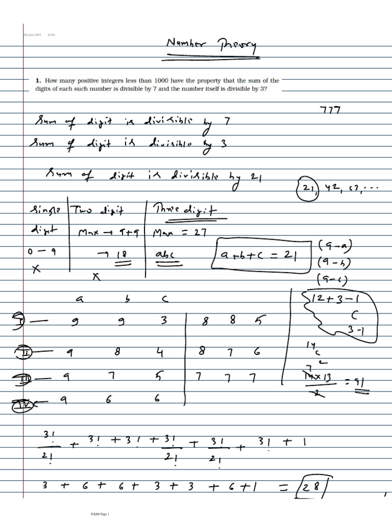 Number Theory Q01-20 | PDF
