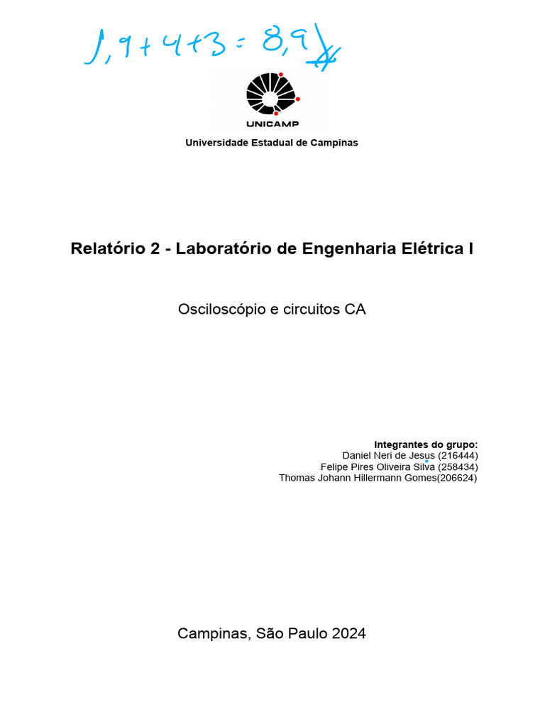 Se Edit-- Experi-ncia 2- M-dulo II - Parte 1 (4!4!2024) | PDF | Corrente alternada | Rede elétrica