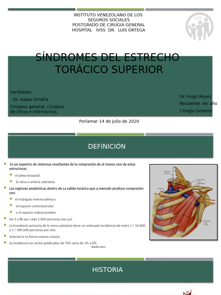 Síndromes del Estrecho Torácico: Guía Completa | PDF | Cirugía | Trombosis