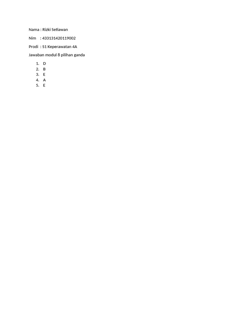 Modul 8 PG - Gerontik - Rizki Setiawan | PDF