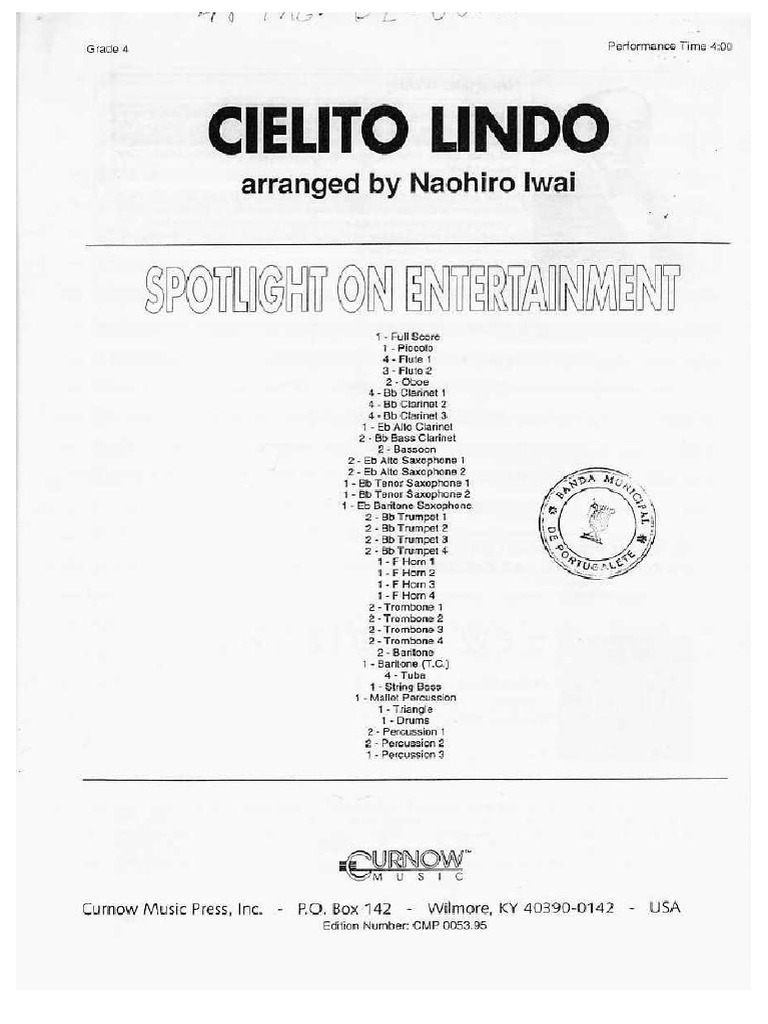 Cielito Lindo Arr Naohiro Iwai | PDF