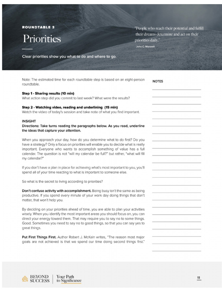 Lesson 3 Priority 2021 | PDF