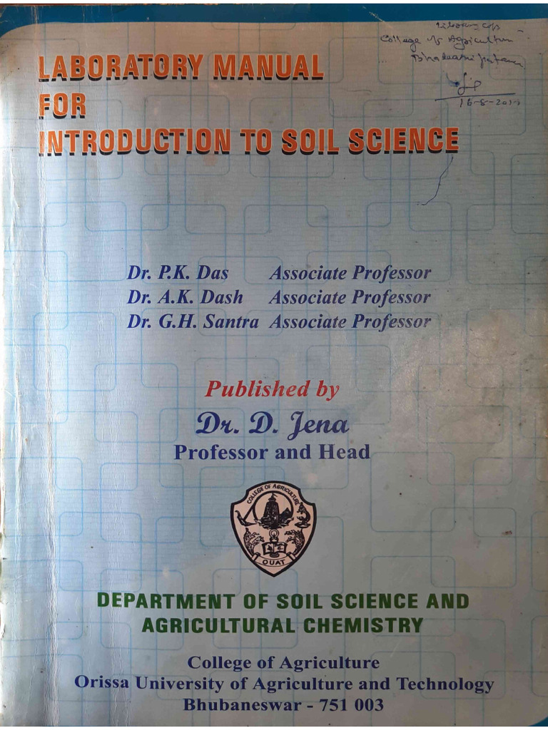 Laboratory Manual For Introduction To Soil Science - (Compression - Factor 70%) | PDF