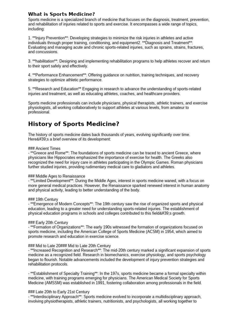 4... Notes Sports Medicine | PDF | Strength Training | Physical Fitness