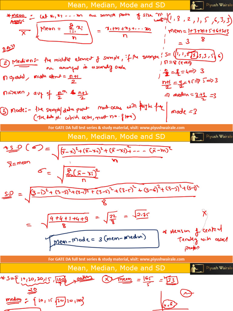 mean median mode | PDF | Covariance | Statistical Analysis