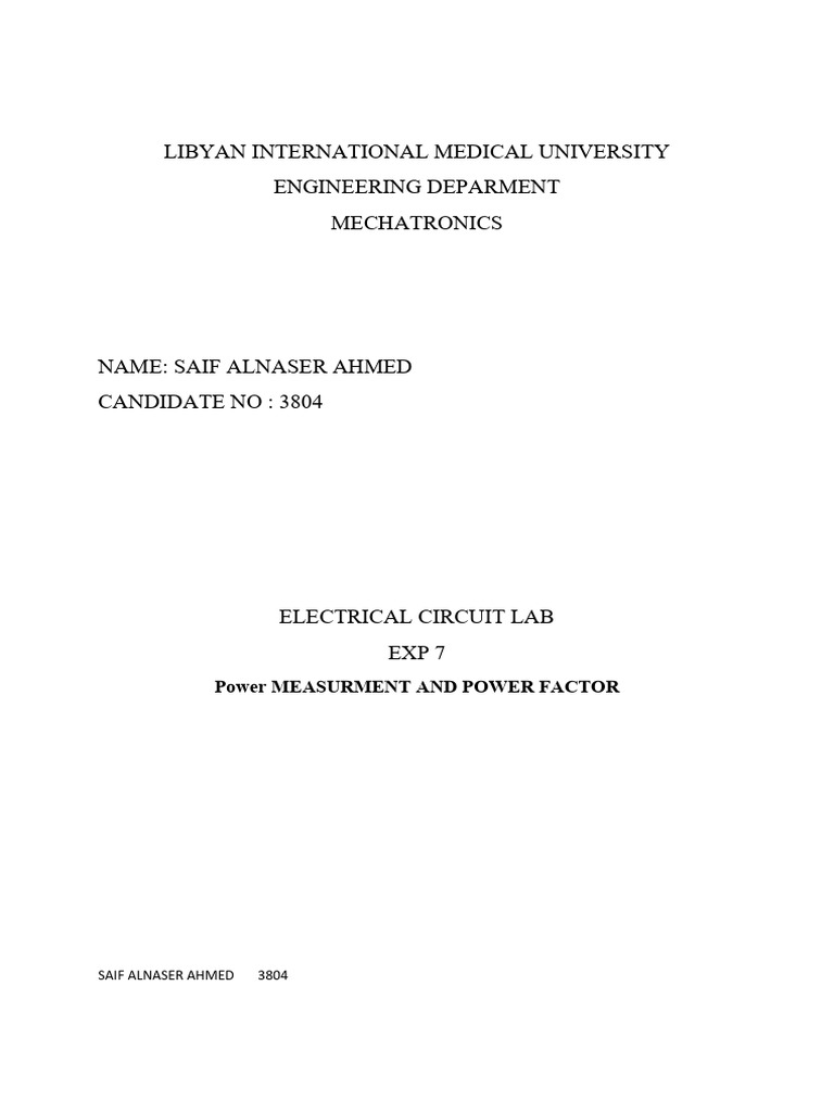 Circuits Lab Exp 7 3804 | PDF