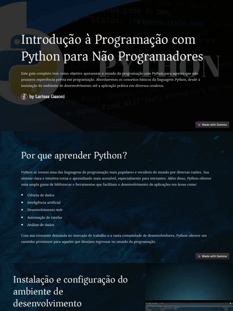 Introducao A Programacao Com Python para Nao Programadores | PDF ...