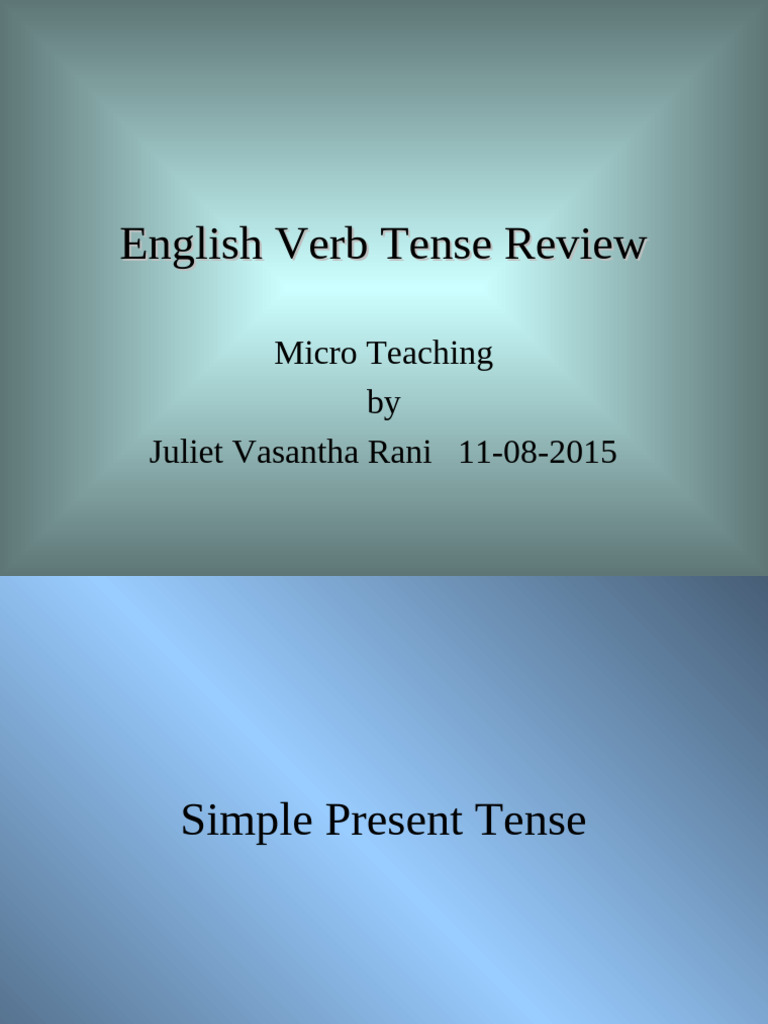 English Verb Tense Overview Guide | PDF | Perfect (Grammar ...