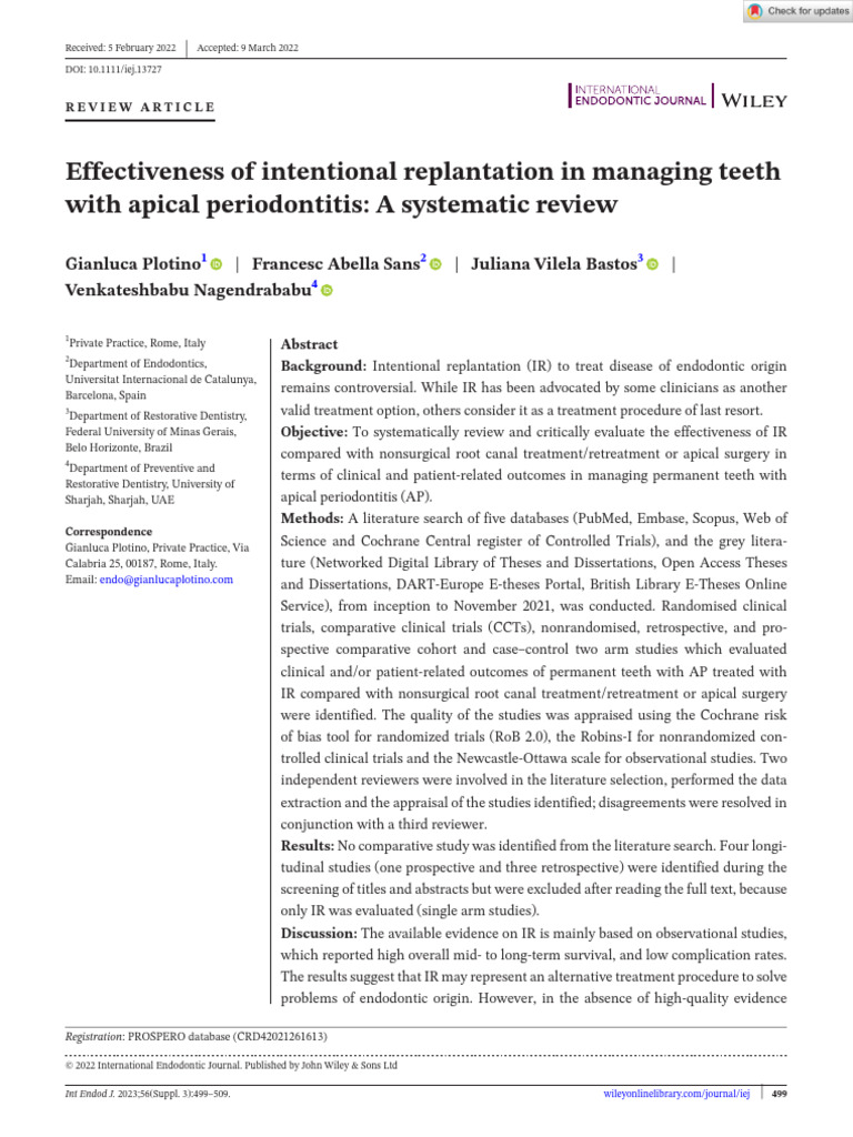 TR NG L I Răng Hay | PDF | Systematic Review | Medical Specialties