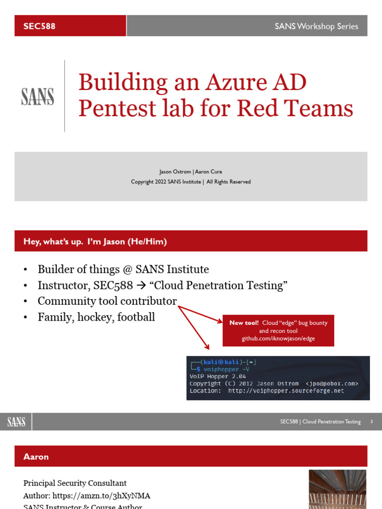 Building an Azure AD Pentest lab for Red Teams | PDF | Cloud Computing ... Building an Azure AD Pentest lab for Red Teams | PDF | Cloud Computing ...
