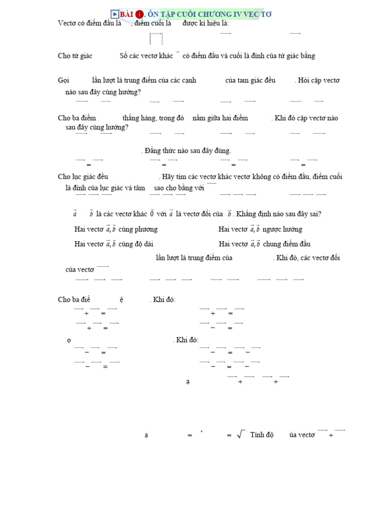 10a9 Newôn hk1 Chương Vecto | PDF