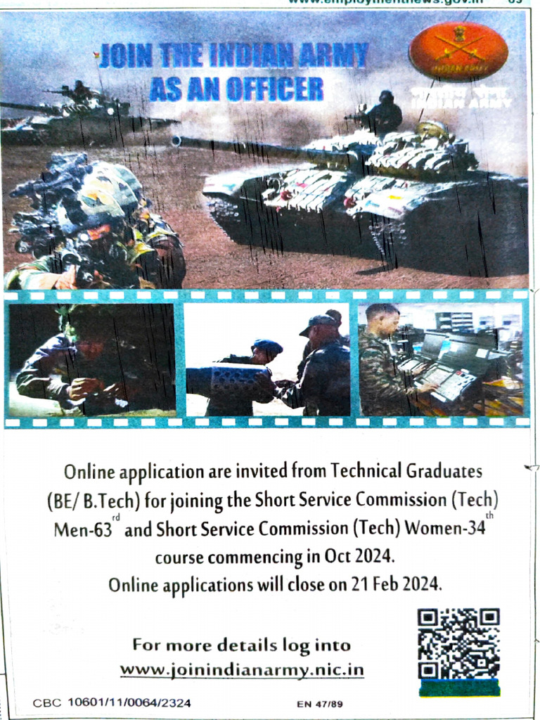 B.Tech Entry for Indian Army Officers | PDF