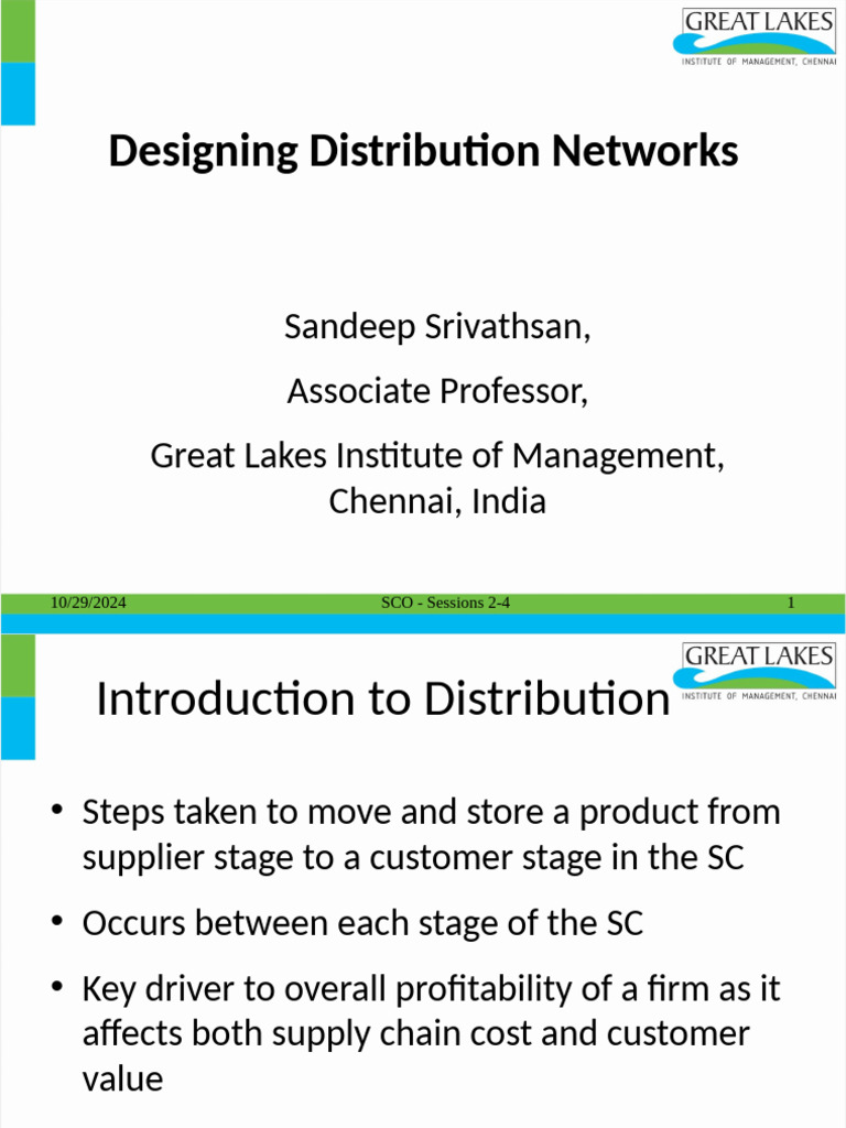 Designing Distribution Networks - Sessions 2-4 | PDF | Inventory | Logistics