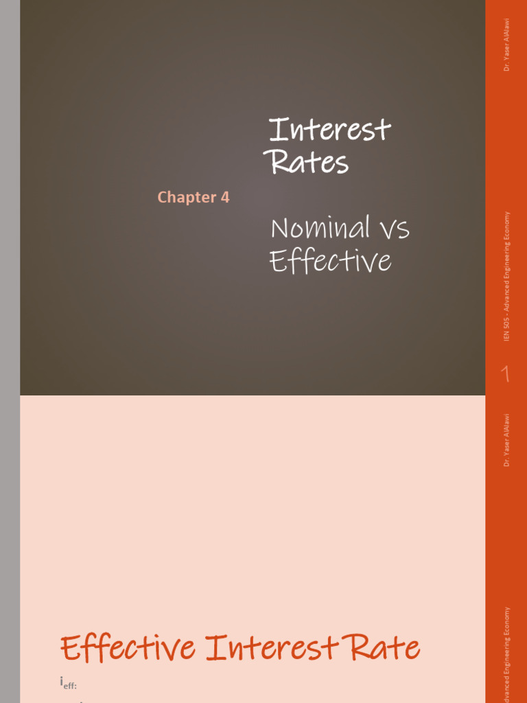 Nominal vs Effective Interest Rates Explained | PDF | Interest ...