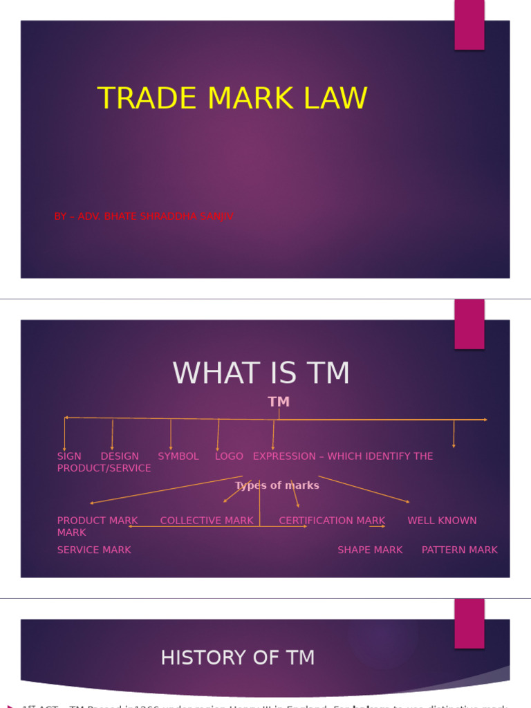 IPR TRADE MARK LAW | PDF | Trademark | Treaty