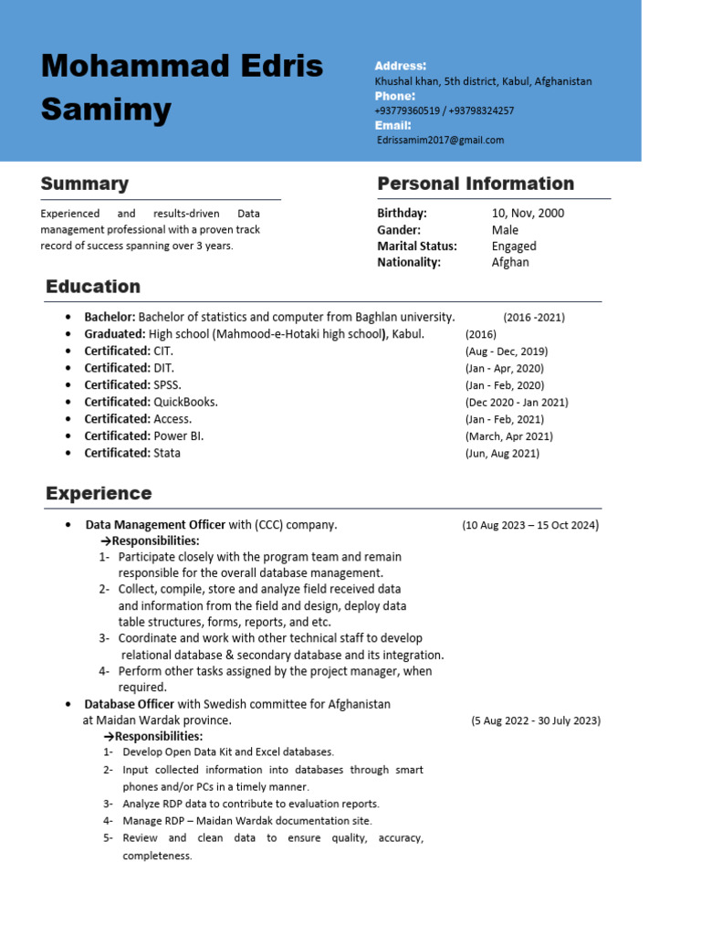 20241023M Edris Samimy | PDF | Data | Databases