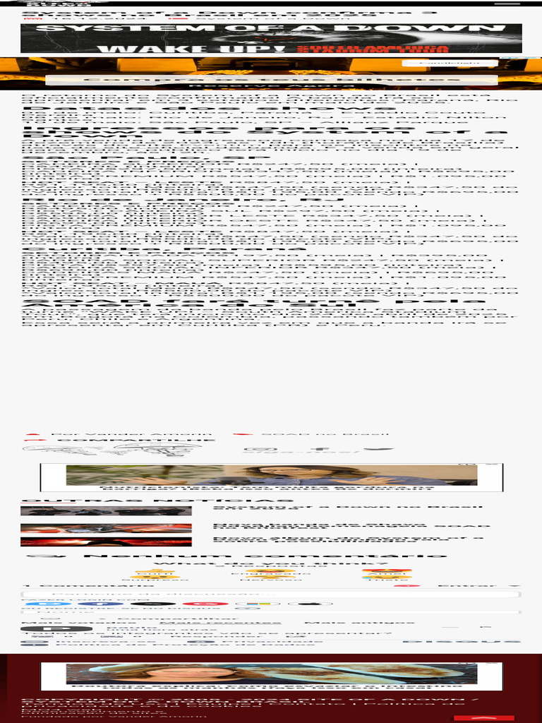 System of A Down Confirma 3 Shows No Brasil em 2025 Site of A Down - System of A Down Brasil | PDF