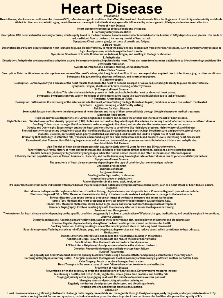 Heart Disease Research | PDF | Coronary Artery Disease | Heart