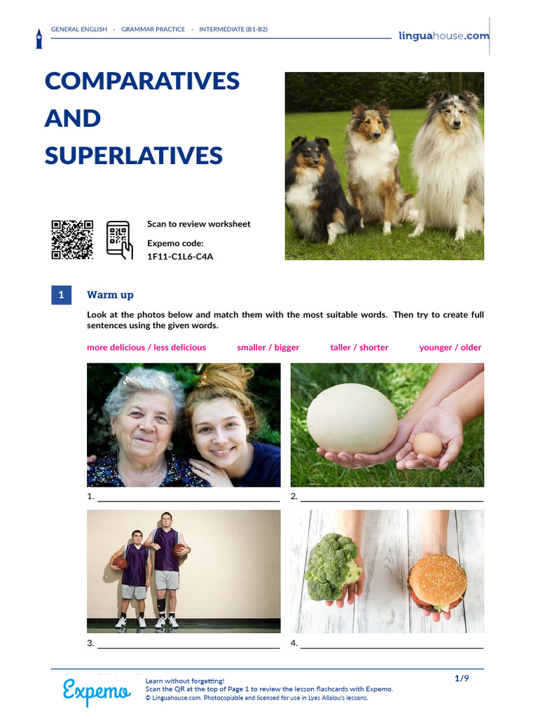 Comparatives and Superlatives British English Teacher | PDF | Adverb ...