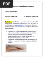 Understanding End Feel Types in Therapy | PDF