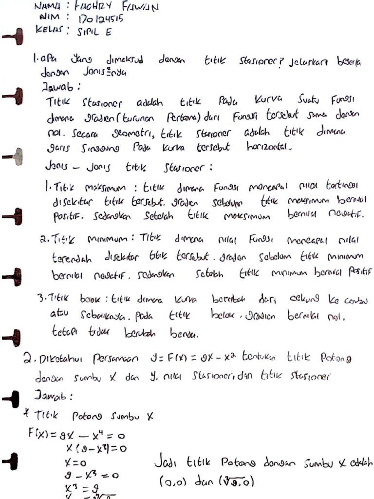 D0124515 Fachry Fawan Tugas Kalkulus | PDF