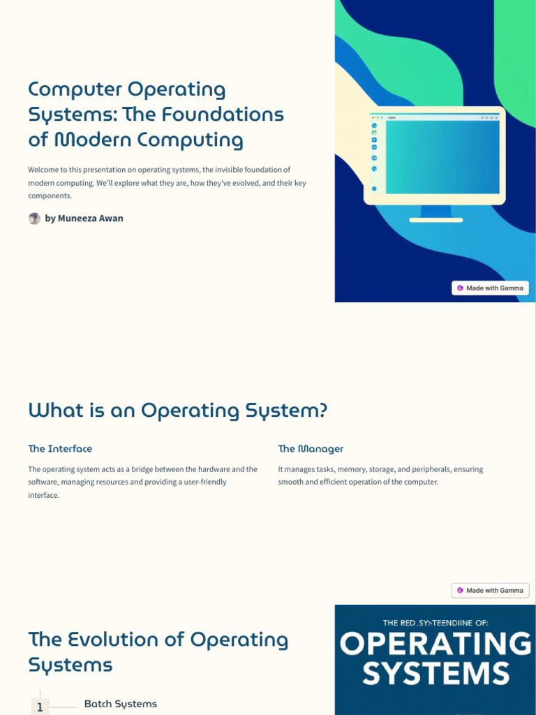 Computer Operating Systems The Foundations Of Modern Computing Pdf Operating System 