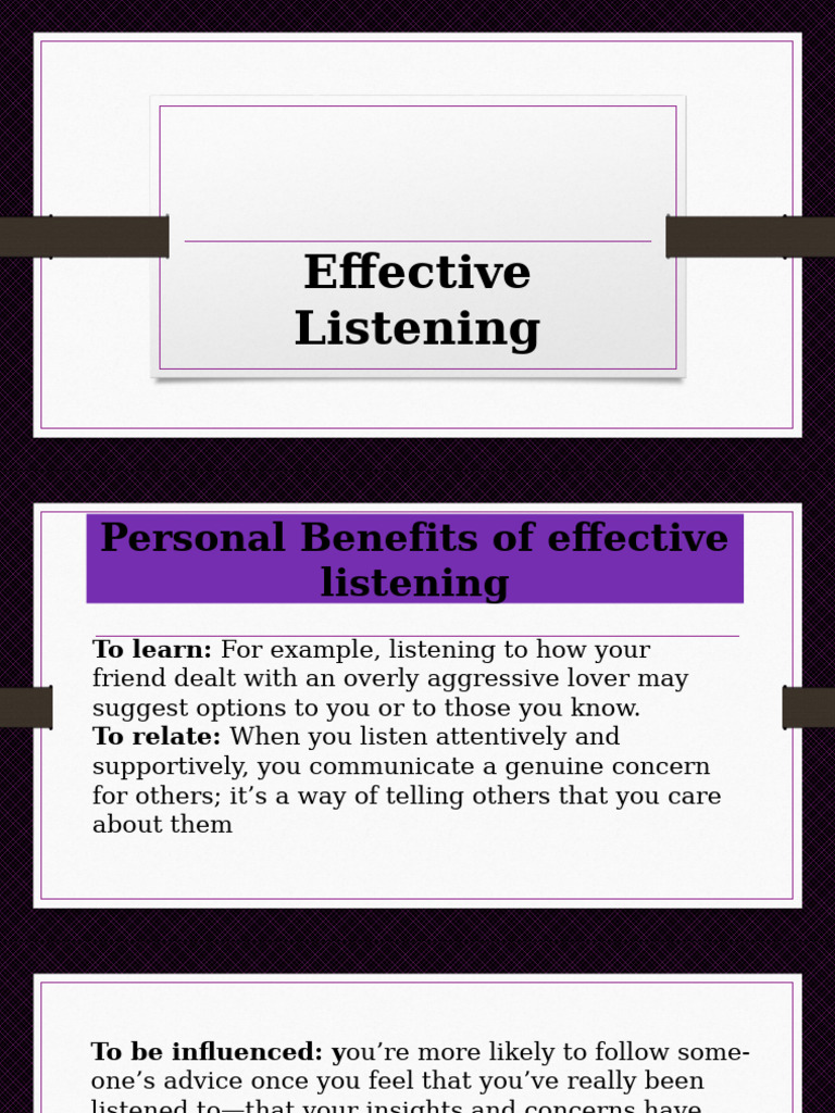 Effective Listening | PDF | Thought | Empathy