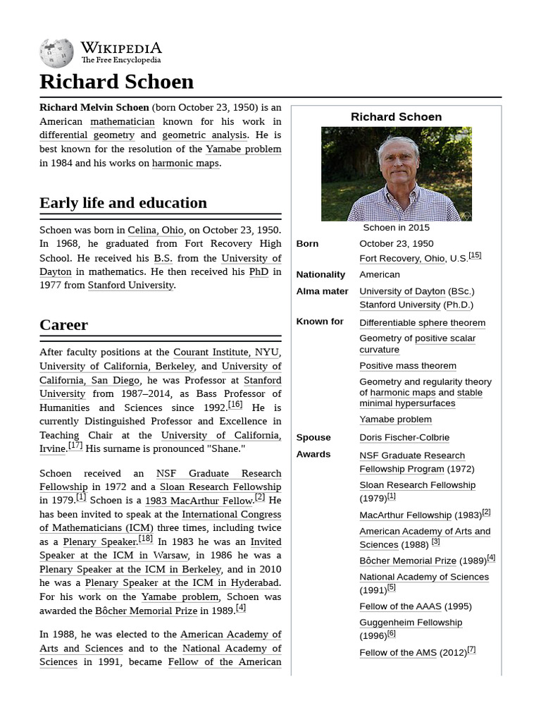 Richard_Schoen | PDF | Mathematics | Differential Geometry