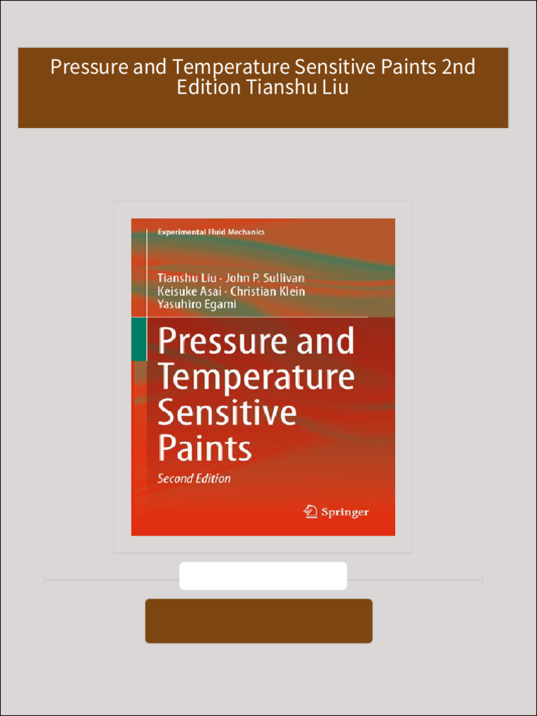 Pressure and Temperature Sensitive Paints 2nd Edition Tianshu Liu 2024 Scribd Download | PDF ...
