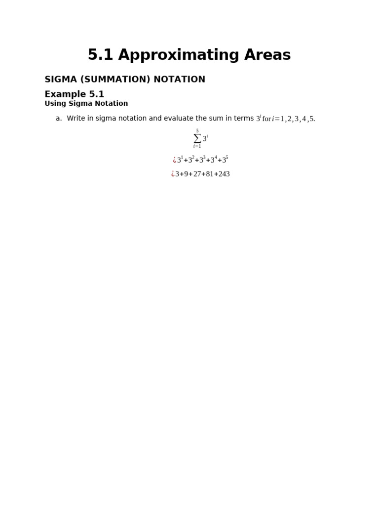 5.1 Approximating Areas | PDF 5.1 Approximating Areas | PDF