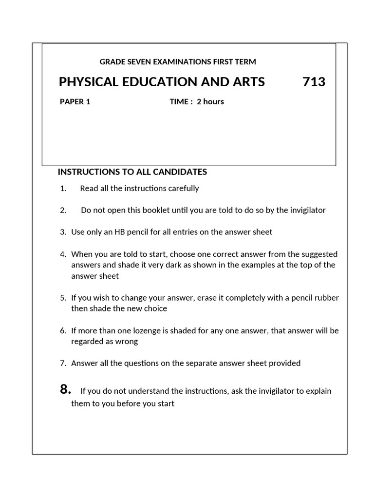 Grade 7 VPA& PE 1st Term | PDF | String Instruments | Blood
