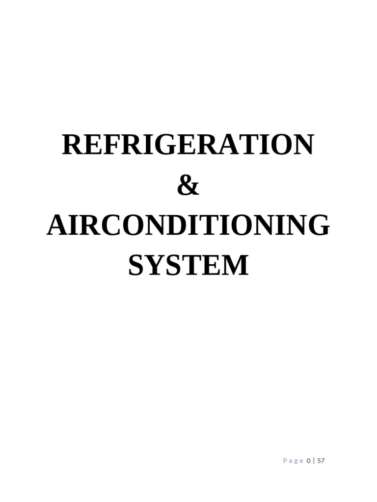 Refrigeration & Air Conditioning System. | PDF | Air Conditioning ...