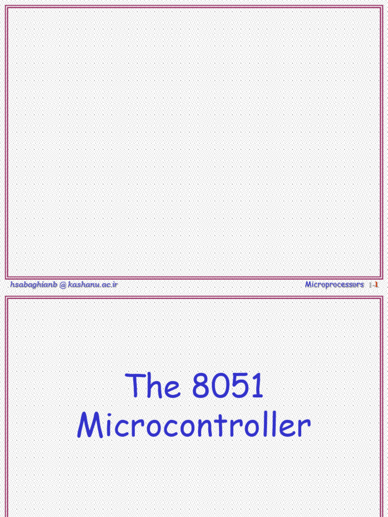 PPT 8051 Prof zoting | PDF | Microcontroller | Microprocessor