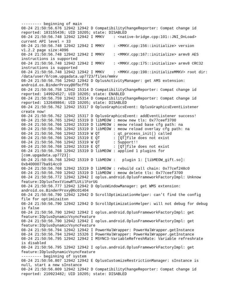 Com - Upgadata.up7723 Logcat | PDF | Operating System Technology | System Software