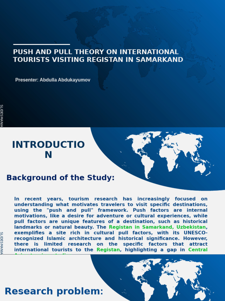 Push and Pull Factors in Registan Tourism | PDF | Tourism | Uzbekistan