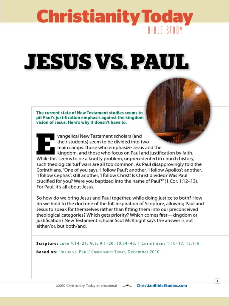 Jesus Vs Paul Bible Study Pdf The Gospel Jesus
